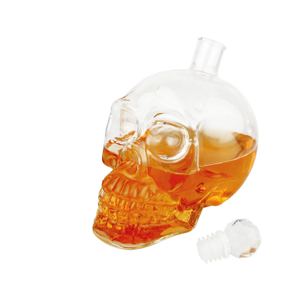 1000ml Crystal Skull Head Vodka Whiskey Shot Wine Glass Bottle Home Bar ... 1000ml Crystal Skull Head Vodka Whiskey Shot Wine Glass Bottle Home Bar ...