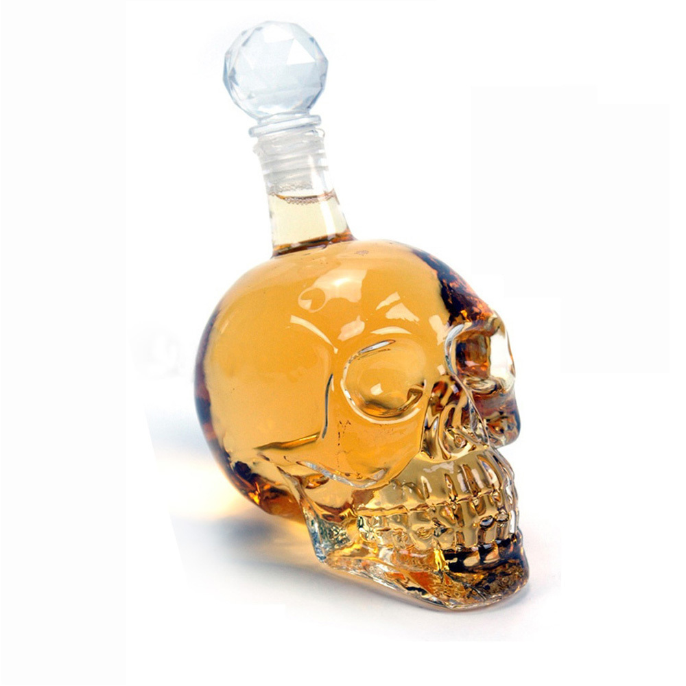 1000ml Crystal Skull Head Vodka Whiskey Shot Wine Glass Bottle Home Bar ... 1000ml Crystal Skull Head Vodka Whiskey Shot Wine Glass Bottle Home Bar ...