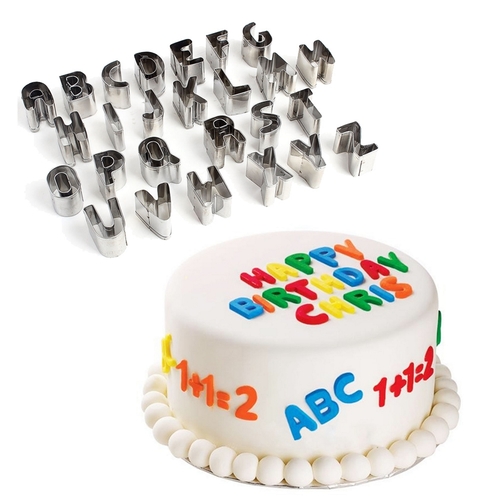 Set of 26 Stainless Letter Alphabet Shape Cake Fondant Cookie Biscuit ...